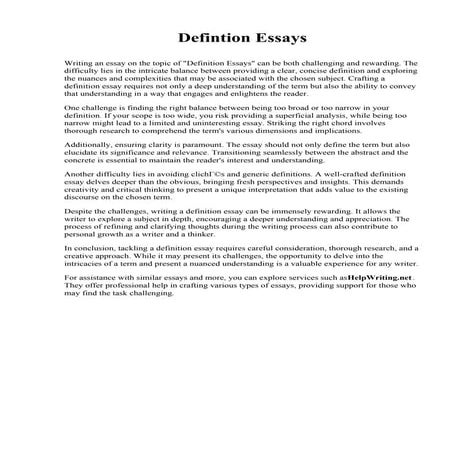 What Is a Definition Essay and How to Write It | PPTX