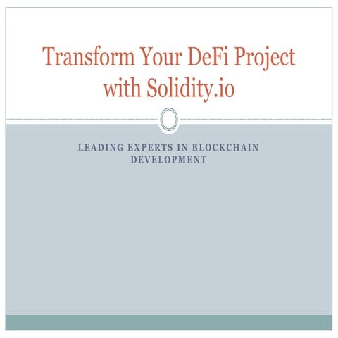 Transform Your cProject with Solidity.io