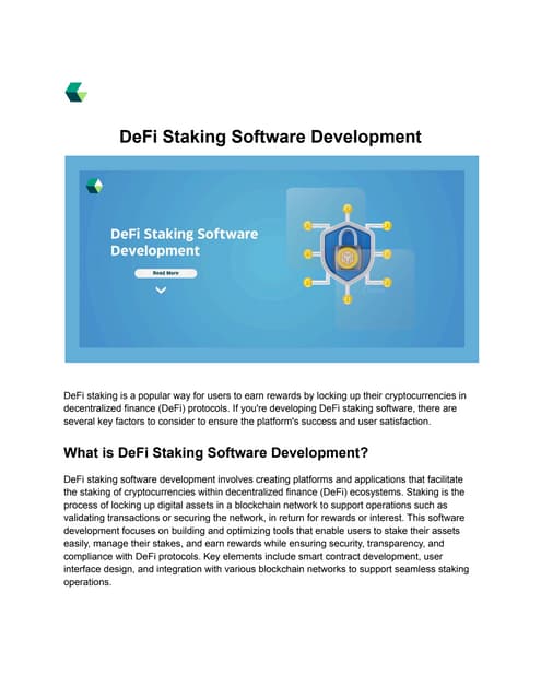 Top DeFi Staking Platform: Key Features & Benefits | PDF