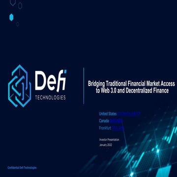 DeFi Technologies Deck - January 2022 | PPT | Free Download