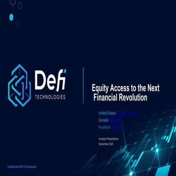 DeFi Technologies Deck - November 2021 | PDF