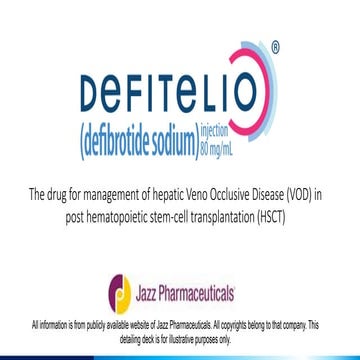 Defitelio details-hemoncdrug-jazzpharmaproduct-canada-200610033156 | PPT