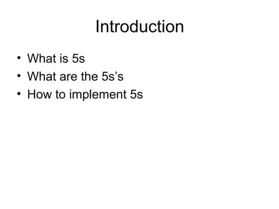 5s Implementation - Case Study | PPT