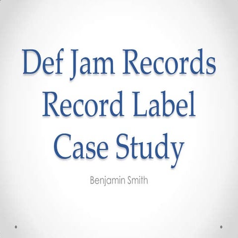 Def jam records | PPT