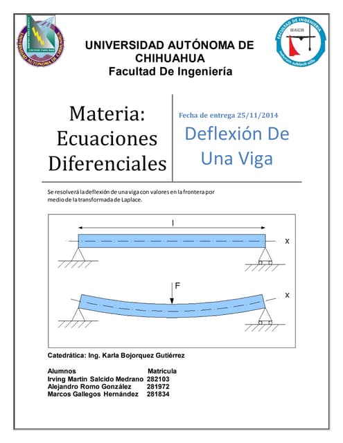 Deformaciónes y deflexiones | PPT