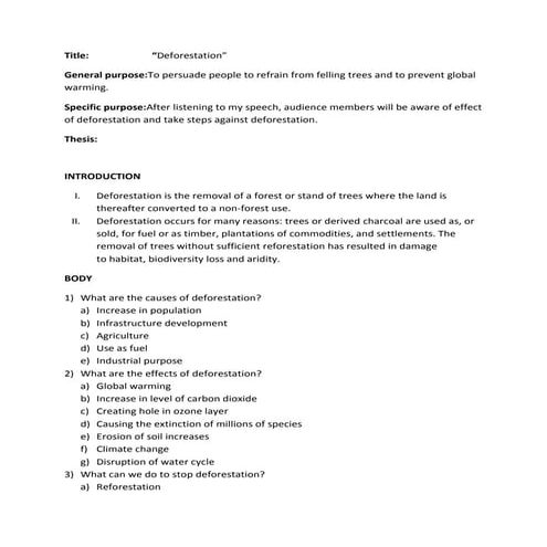 Deforestation | DOCX