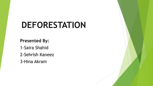 Deforestation | PPTX