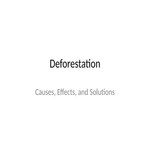Amazon Rainforest Deforestation | PPTX
