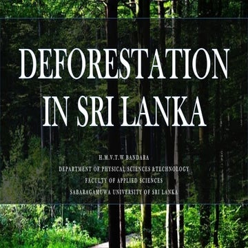 Deforestation in sri lanka | PDF
