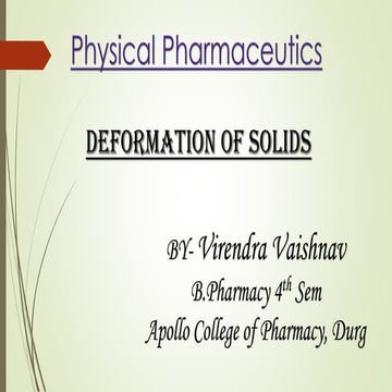 Deformation of Solid | PDF