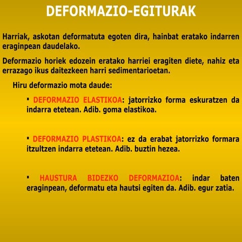 Deformazio egiturak | PPT