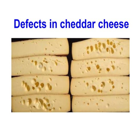Defrects of cheddar cheese | PPTX