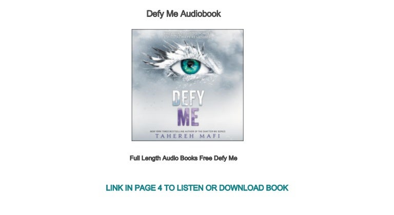 Defy me book series - weekendver