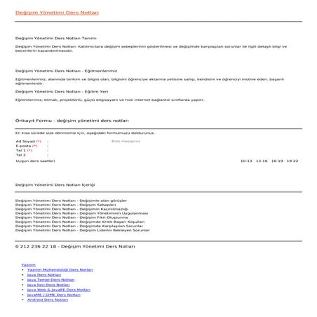 Degisim yonetimi-ders-notlari | PDF