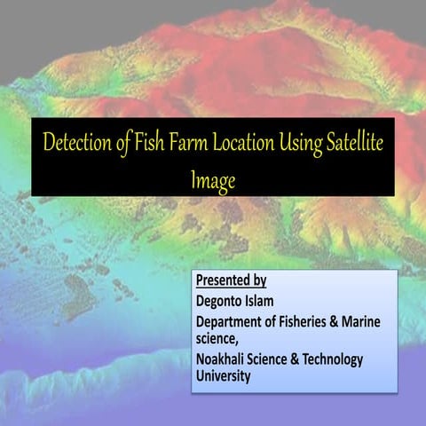 Detection of Fish Farm Location Using Satellite Image | PPTX
