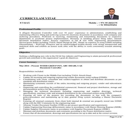 DOCUMENT CONTROLLER CV | DOCX