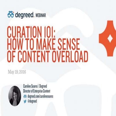Curation 101: How To Make Sense of Content Overload | PPTX