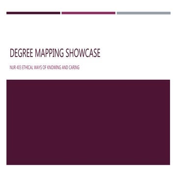 Degree Mapping: Nursing Course as an Example | PPT