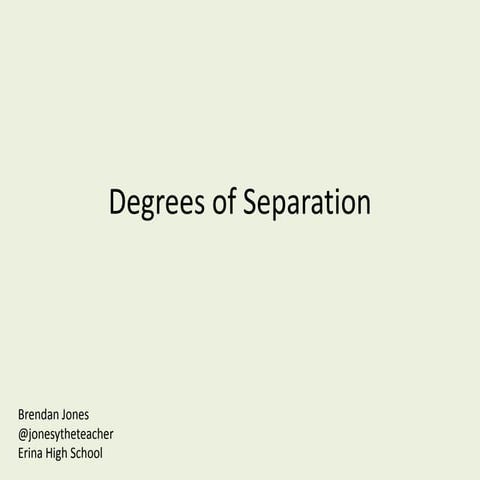 Degrees of Separation | PPT