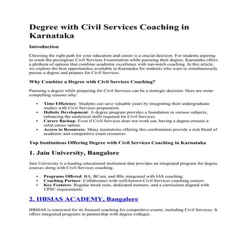 Degree with Civil Services Coaching in Karnataka...docx
