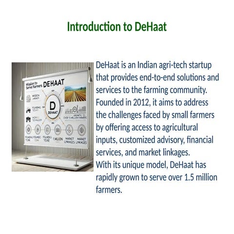 DeHaat_Slide show introduction of dehaat | PPTX