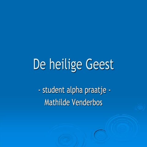 De heilige geest | PPT
