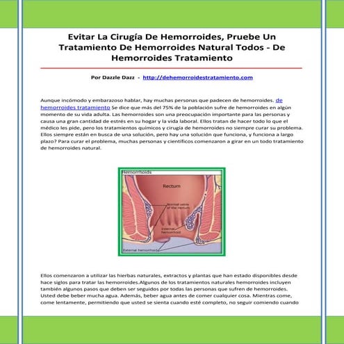 Tratamiento hemorroides | PPTX