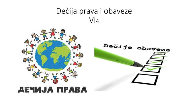 Дечија права и обавезе Дечија недеља права и обавеза 64 Ppt
