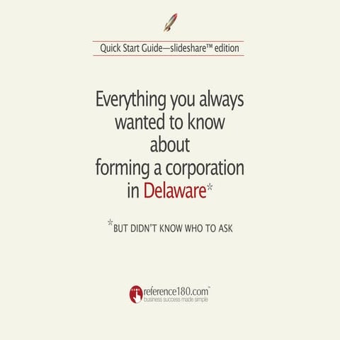 Everything you always wanted to know about forming a corporation in ...