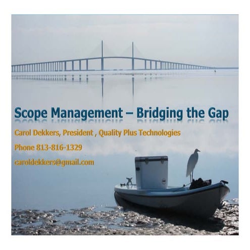 (Software Development) Scope Management -- Bridging the Gap | PDF ...