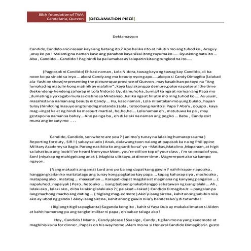 declamation piece | DOCX