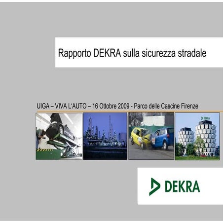 Presentazione Rapporto Sicurezza Stradale | PDF