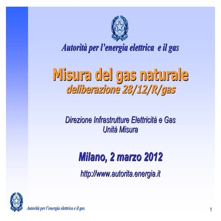 La misura del gas naturale | PDF