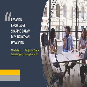 Peranan Berbagi Pengetahuan | PPTX