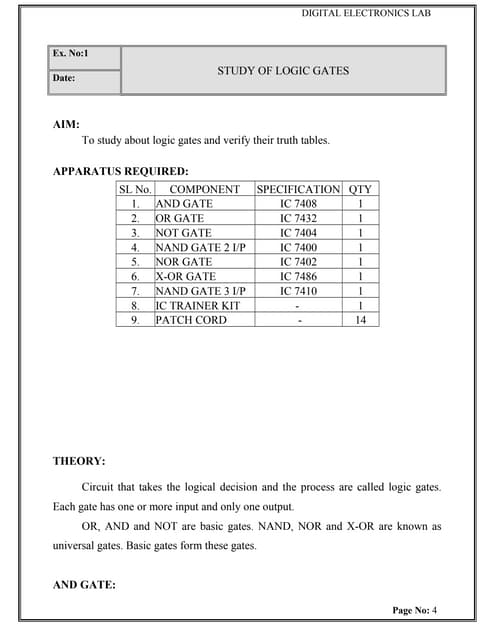 Computer Organization And Architecture lab manual | PDF