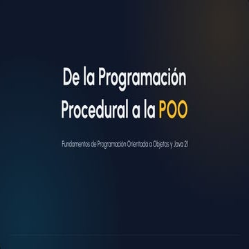 De la Estructura a la Colmena. De la programación procedural a la POO | PDF