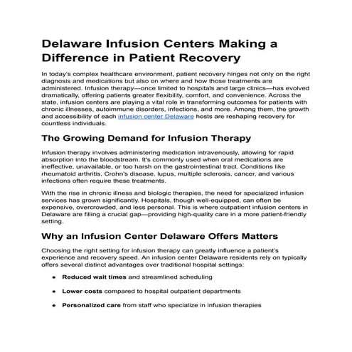 Delaware Infusion Centers Making a Difference in Patient Recovery.pdf