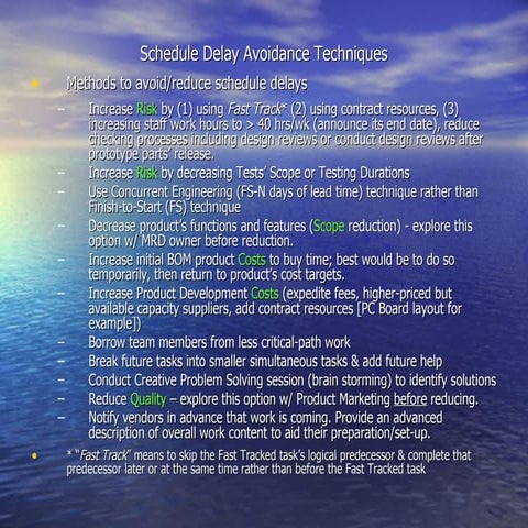 Delay Avoidance Techniques | PPT