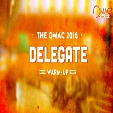 QMAC 2016 Delegate Warm-Up Slides | PDF