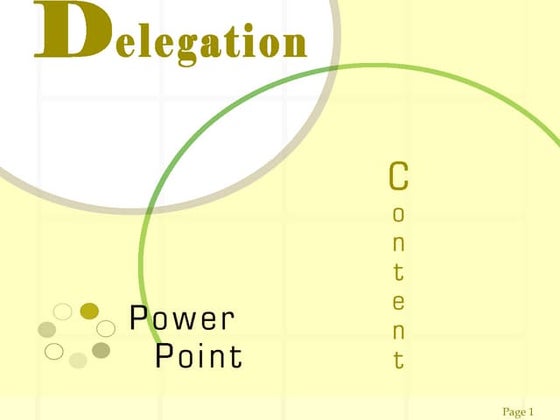 DELEGATION POWERPOINT | PPT