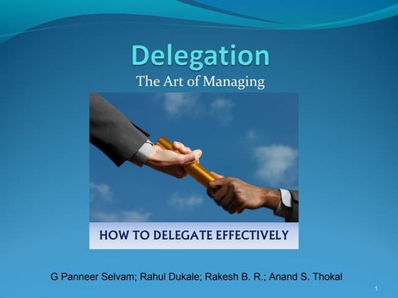 DELEGATION POWERPOINT | PPT