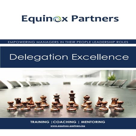 Delegation Excellence Workbook - Equinox Partners | PDF