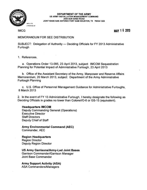 Signature Authority Delegation Letter