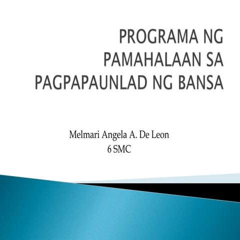 De leon 6 smc programa ng pamahalaan | PPT