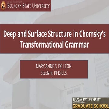 DE LEON_DEEP AND SURFACE STRUCTURE.Powerpoint | PPT