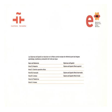 DELE Spanish Certificate (back) | PDF