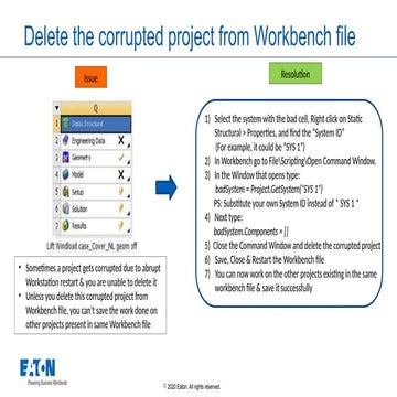 Delete Corrupted Project in Ansys Workbench.pptx