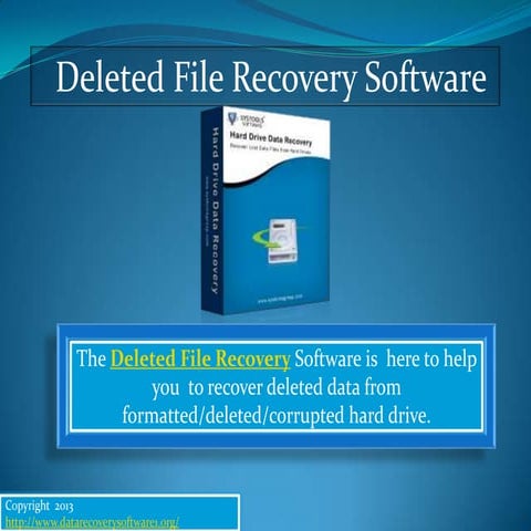 Deleted file recovery | PPTX