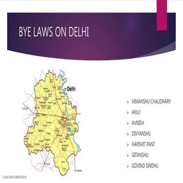 Delhi bye laws | PPTX