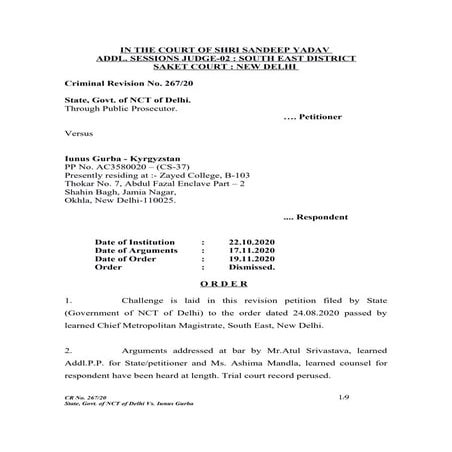 Delhi court discharge tabligi | PDF